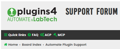 Did you know Plugins4Automate has a great support forum?