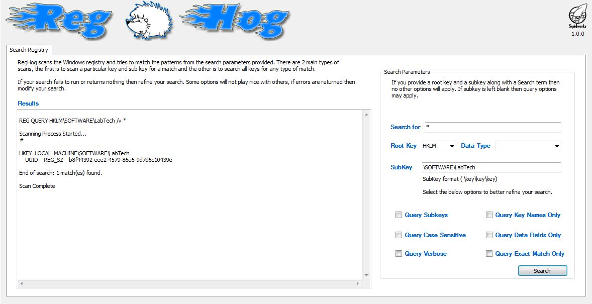 RegHog Registry Scanner Plugin for LabTech