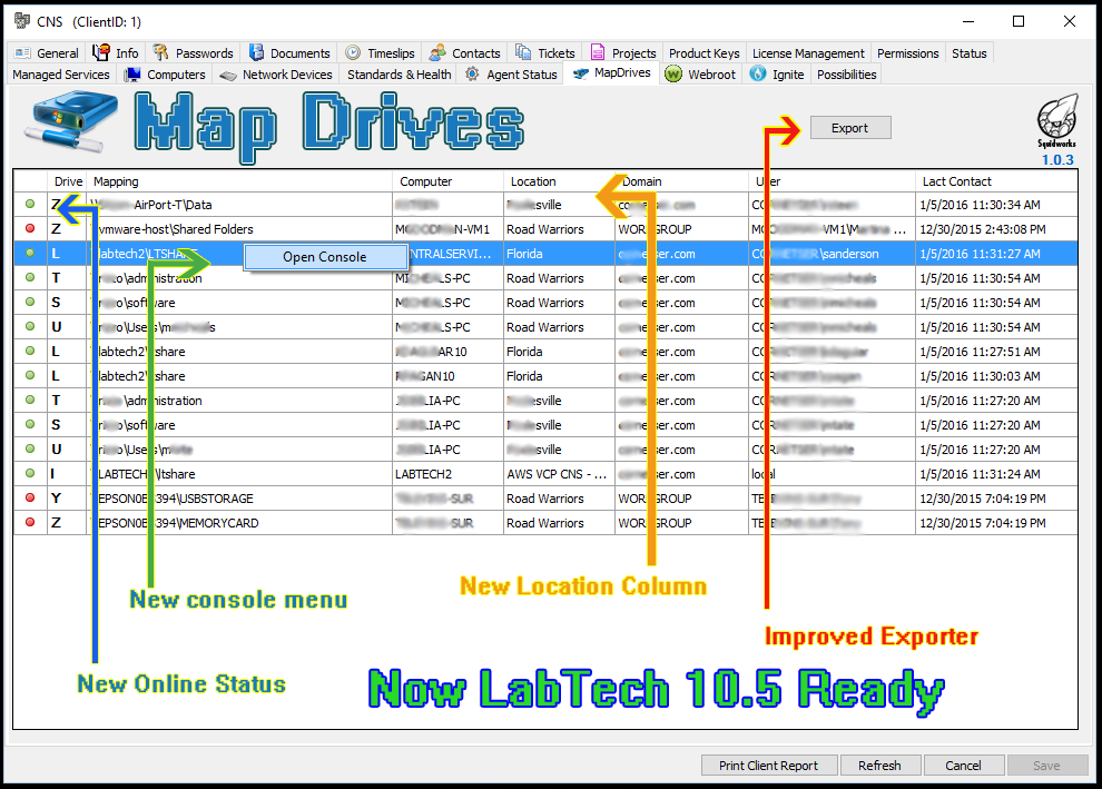 MapDrives Share Viewer Plugin for LabTech
